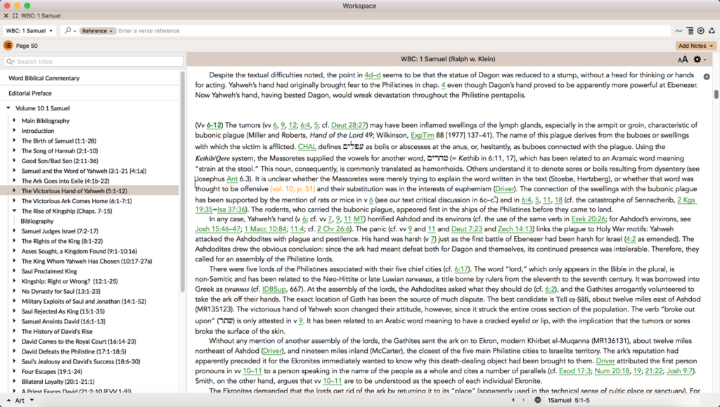 WBC: 1 Samuel (2nd Edition) (Word Biblical Commentary) - Accordance