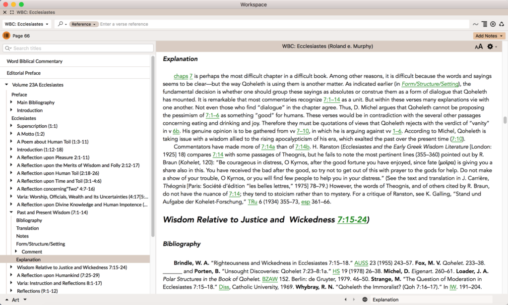WBC: Ecclesiastes (Word Biblical Commentary) - Accordance