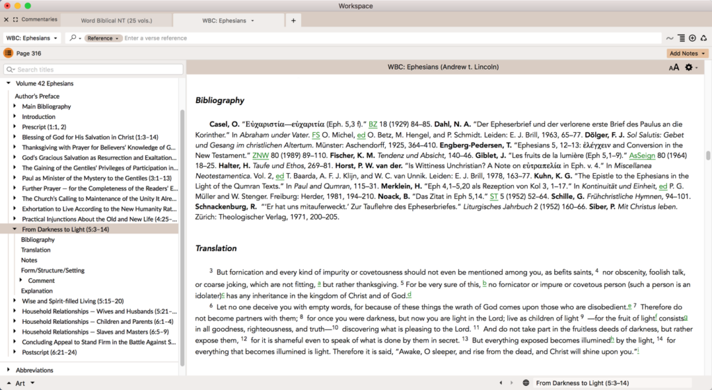 WBC: Ephesians (Word Biblical Commentary) - Accordance