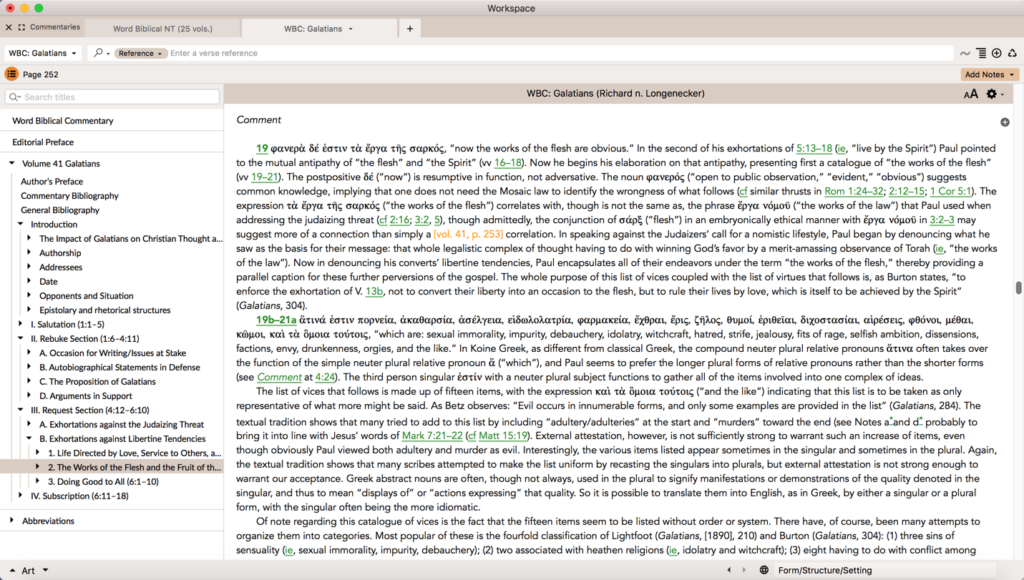 WBC: Galatians (Word Biblical Commentary) - Accordance