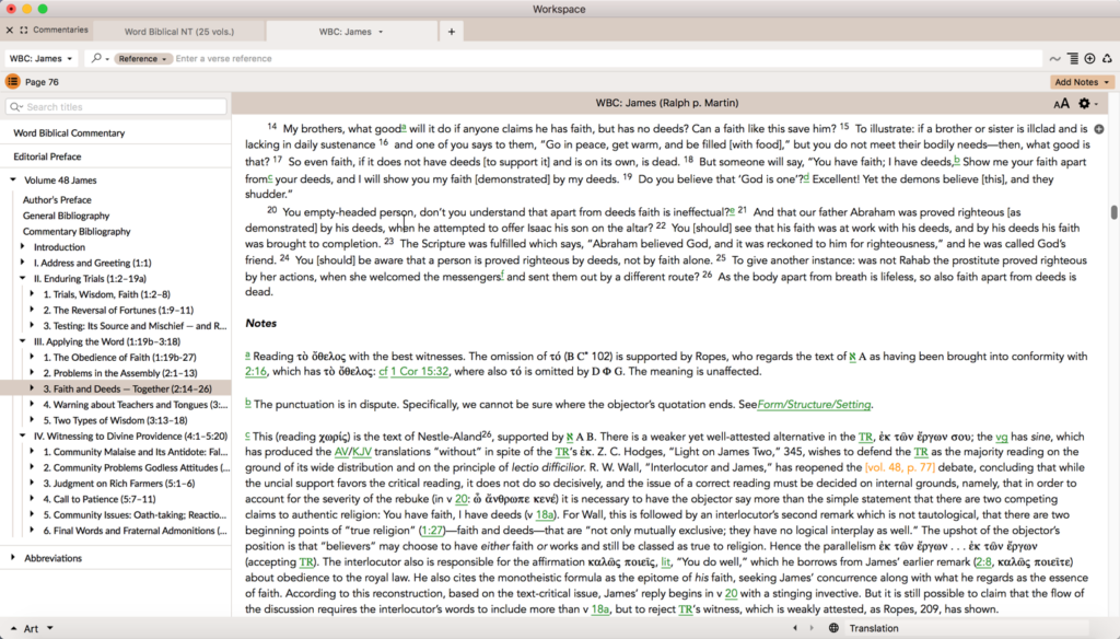 WBC: James (Word Biblical Commentary) - Accordance