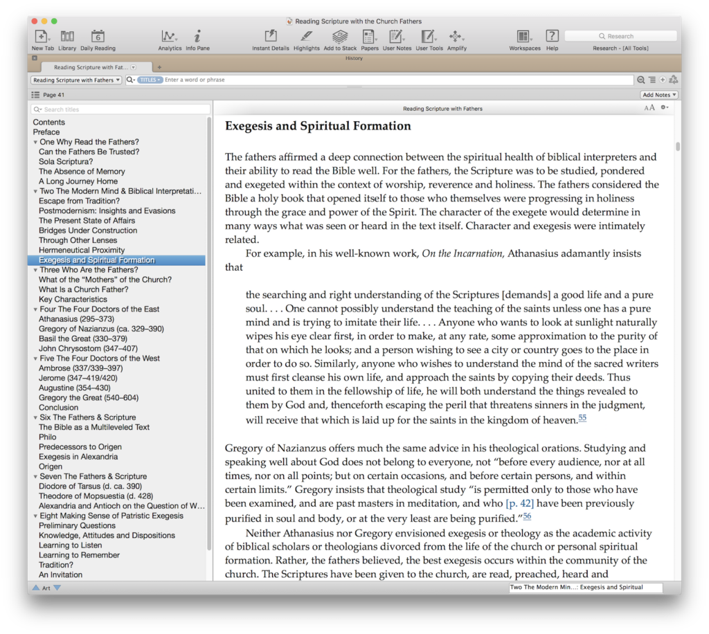 Two New Titles for Reading the Church Fathers - Accordance
