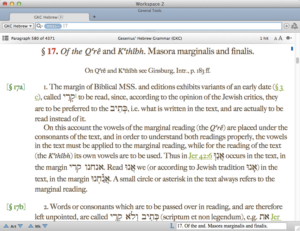 Gesenius' Hebrew Grammar - Accordance