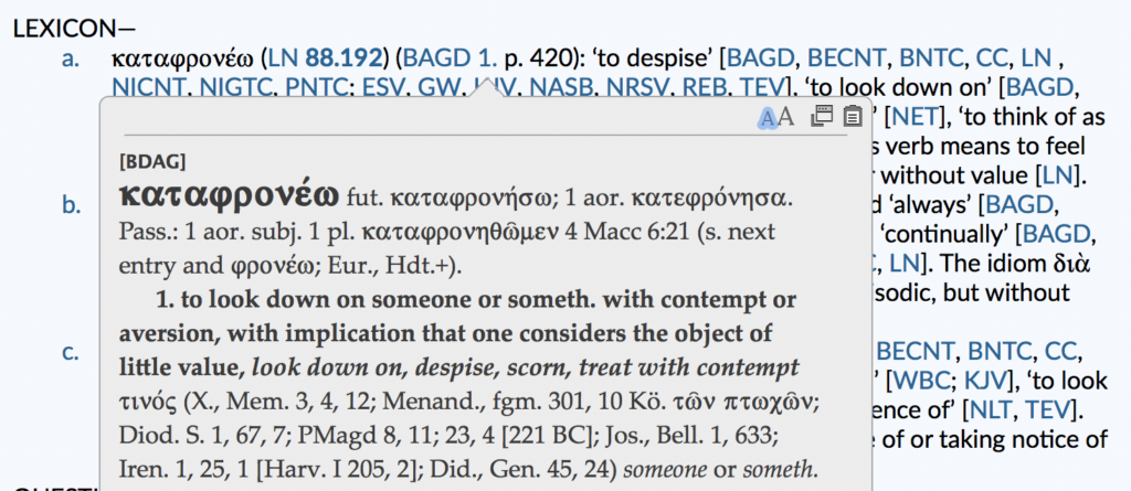 Greek-English Lexicon of the New Testament (BDAG) (3rd Edition ...