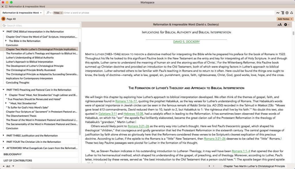 Reformation and the Irrepressible Word of God, The - Accordance