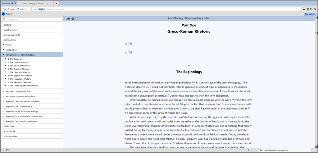 Paul’s Theology of Preaching (Litfin) - Accordance